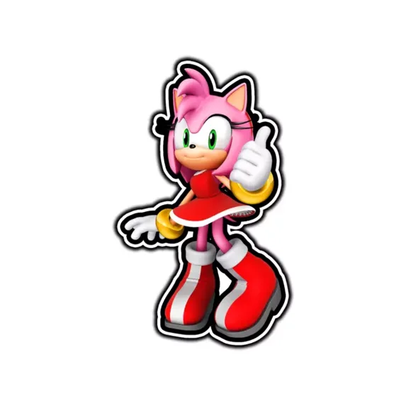 Amy Rose Waterproof Sticker Phone Decal Water Bottle Stickers Car ...