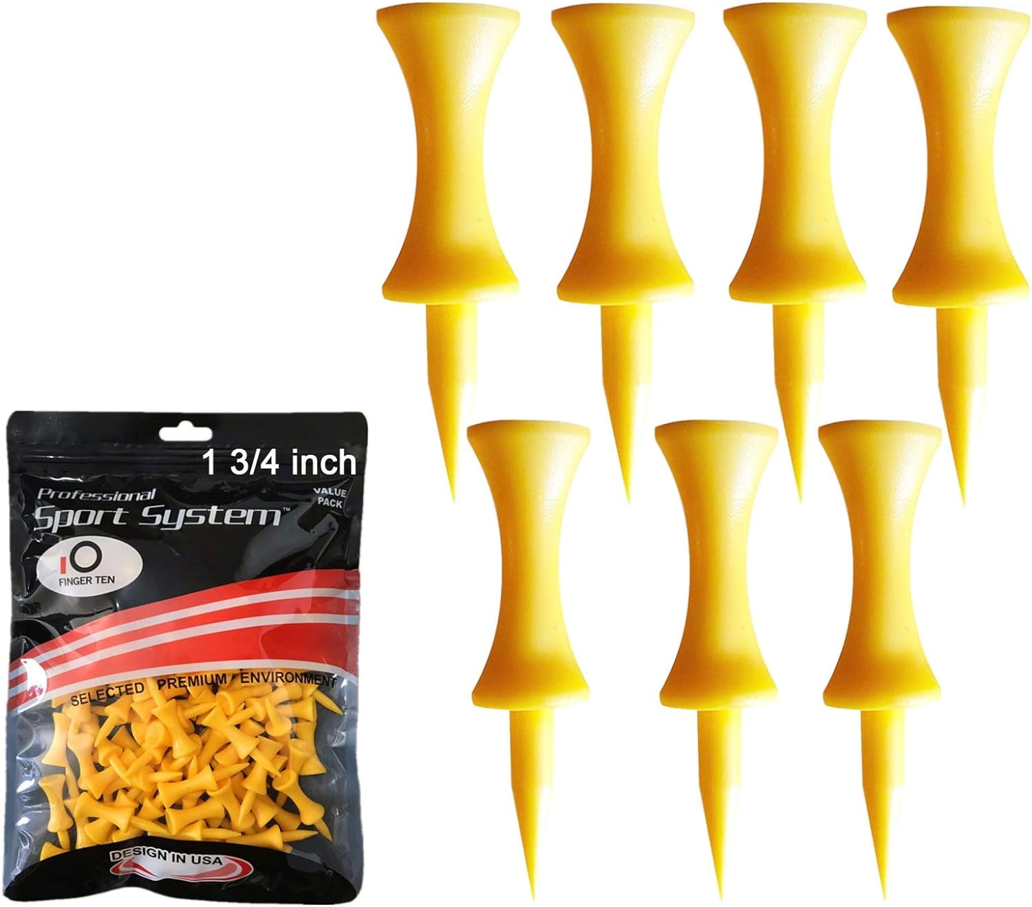 Amy Sport Golf Tees Step Down Plastic Unbreakable 50 Pack Reusable Bulk Professional Height ...