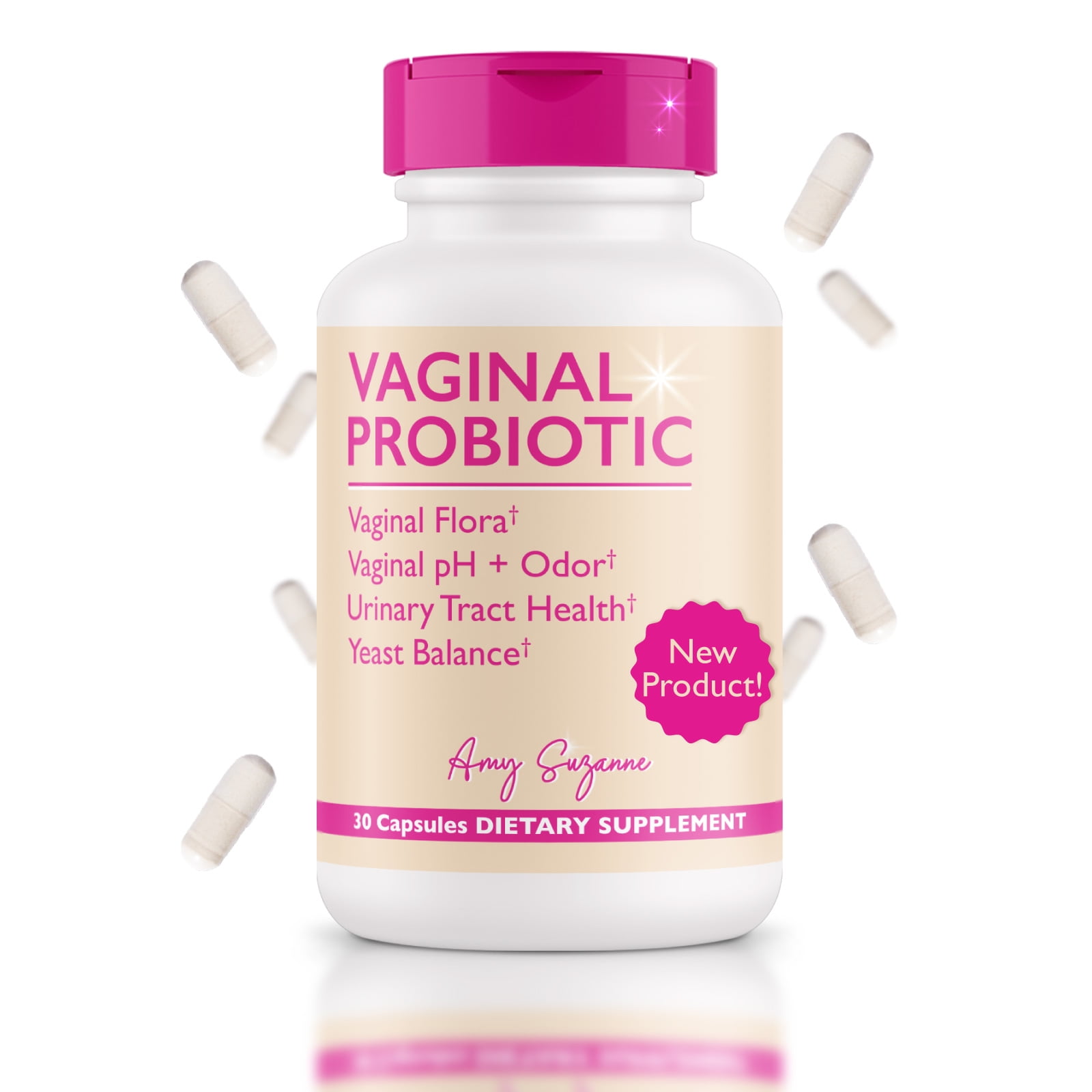 Amy Suzanne Vaginal Probiotics for Women - 10 Billion CFU Probiotic for ...