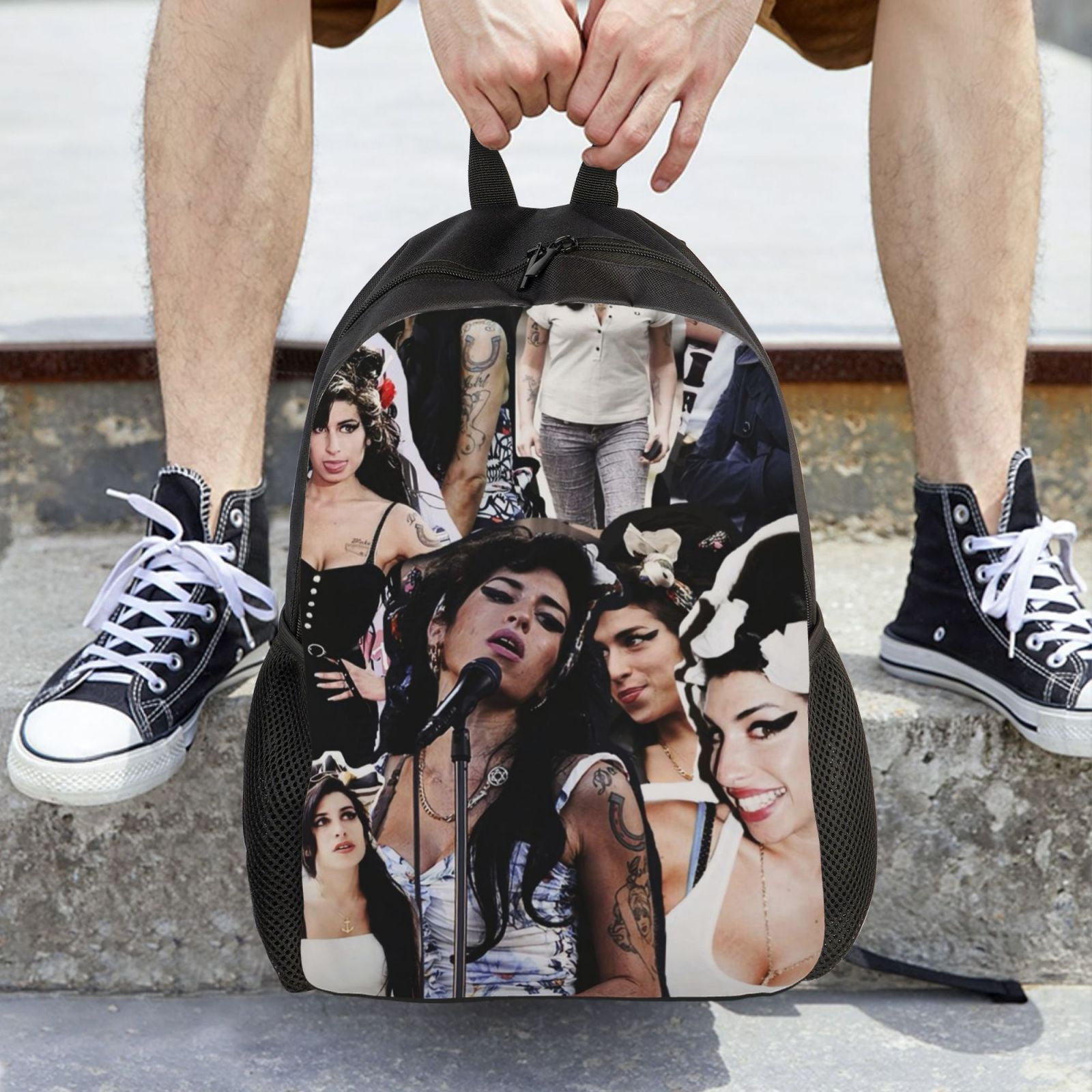 Amy Winehouse Anime Backpack Travel Bag 3d Printing Casual Daypack ...