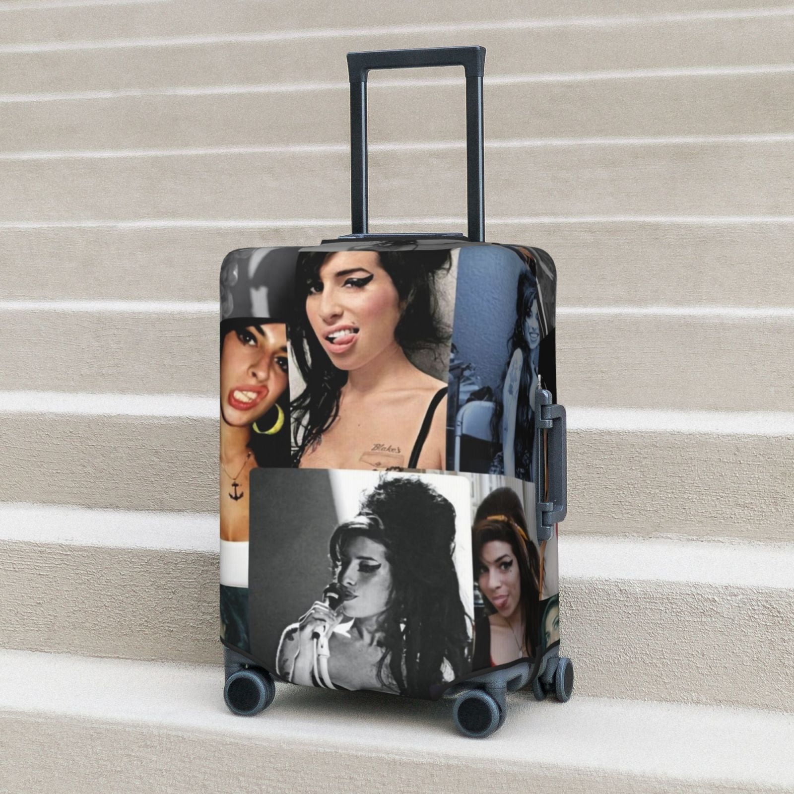 Amy Winehouse Cartoon Suitcase Cover With Concealed Zipper Luggage ...