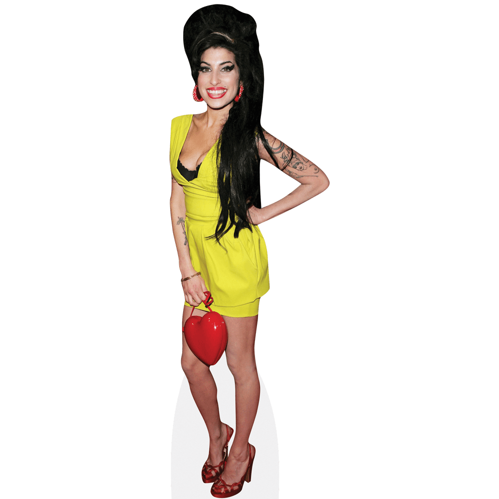 Amy Winehouse (Yellow Dress) Mini Cardboard Cutout Standee - Walmart.com