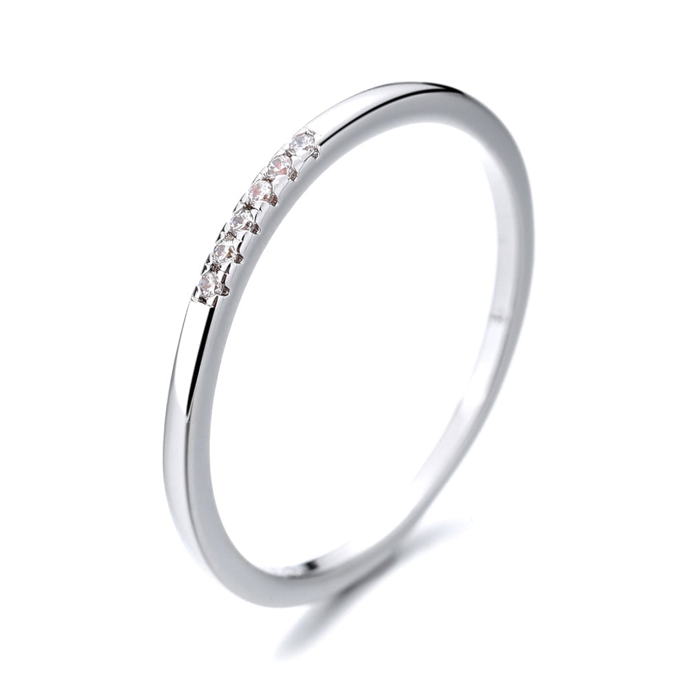 Sterling Silver Stacking Ring With crystals from Swarovski - Walmart.com