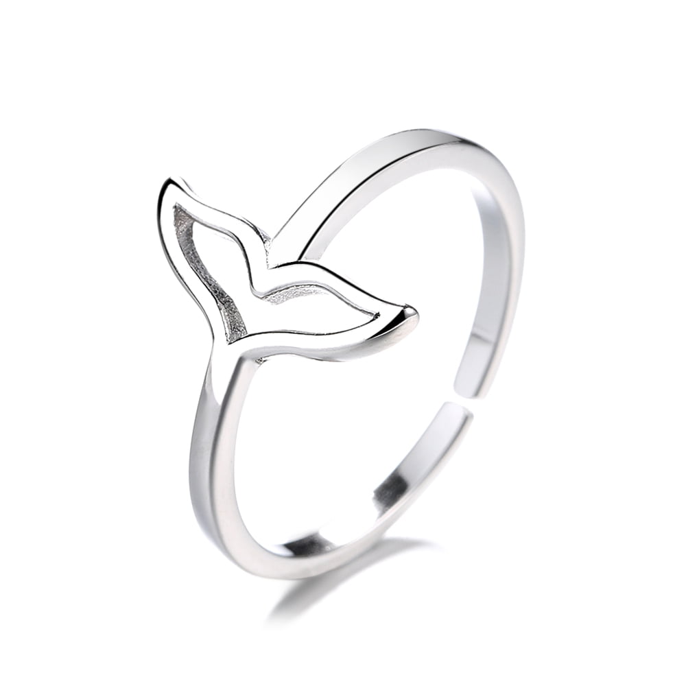 Amy and Annette Sterling Silver Whale Ring - Walmart.com
