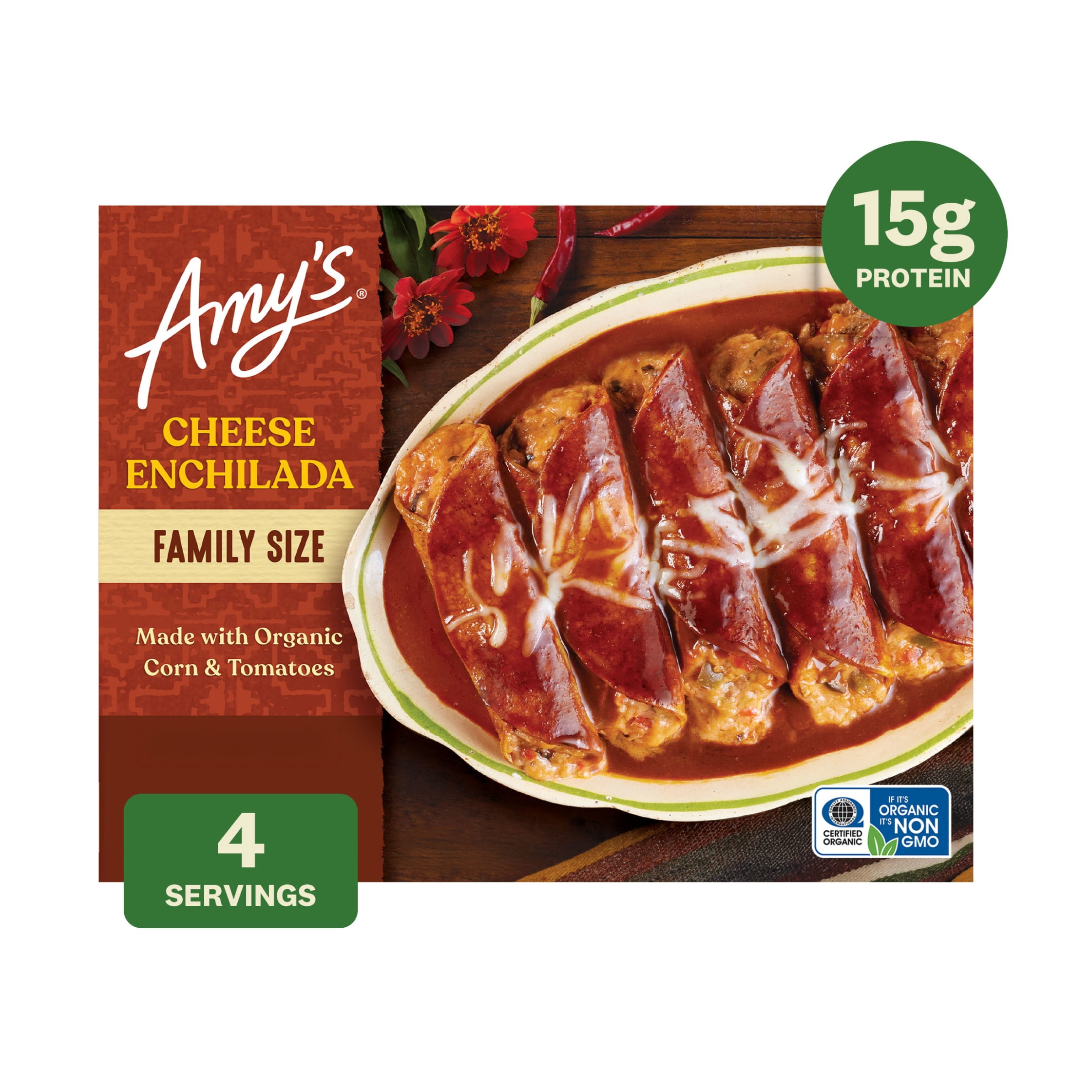 Amy's Kitchen Frozen Family Size Cheese Enchilada, Made With Organic ...