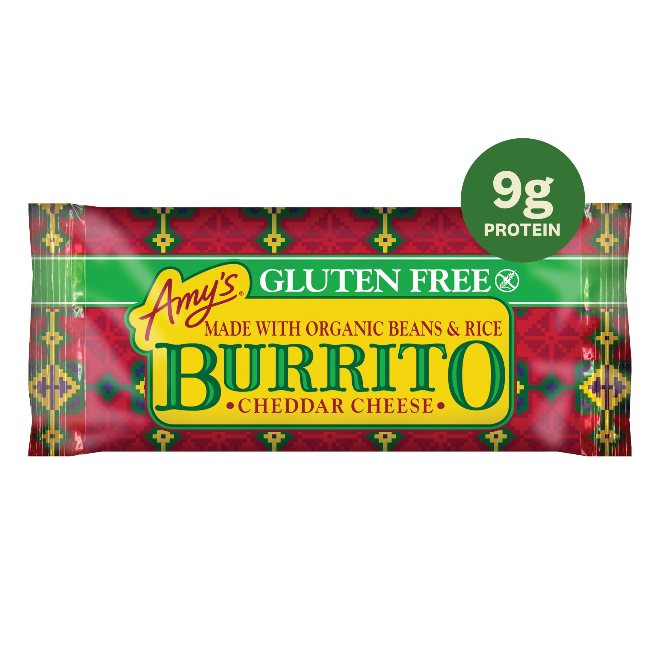 Amy's Frozen Meals, Gluten Free Cheddar Cheese Burrito, Microwave Meals ...