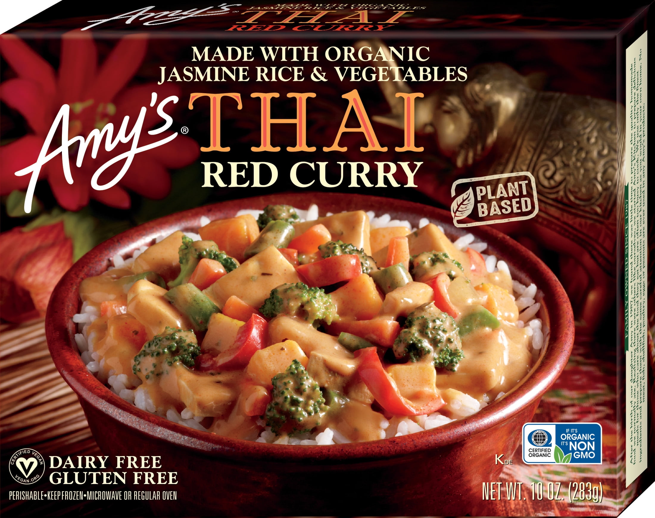 Amy's Frozen Meals, Thai Red Curry, Gluten Free Microwave Meals, 10 oz ...