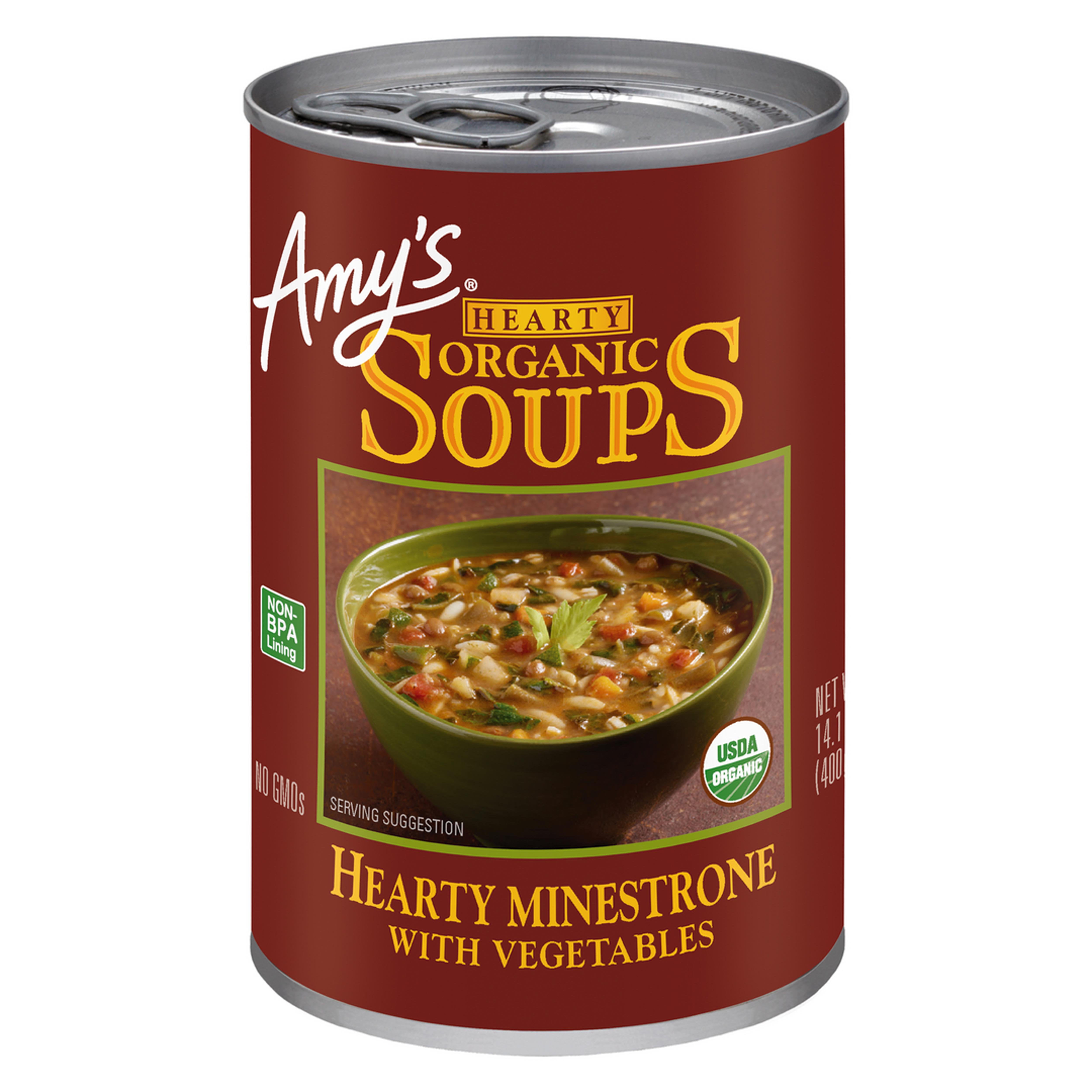 Amy's Hearty Organic Hearty Minestrone With Vegetables Soups - 14.1 oz ...