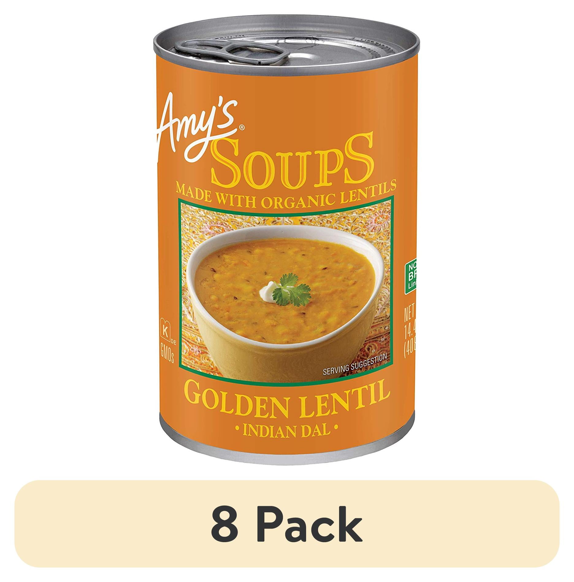 (8 pack) Amy's Kitchen Gluten Free Golden Lentil (Indian Dal), 14.4 ... (8 pack) Amy's Kitchen Gluten Free Golden Lentil (Indian Dal), 14.4 ...
