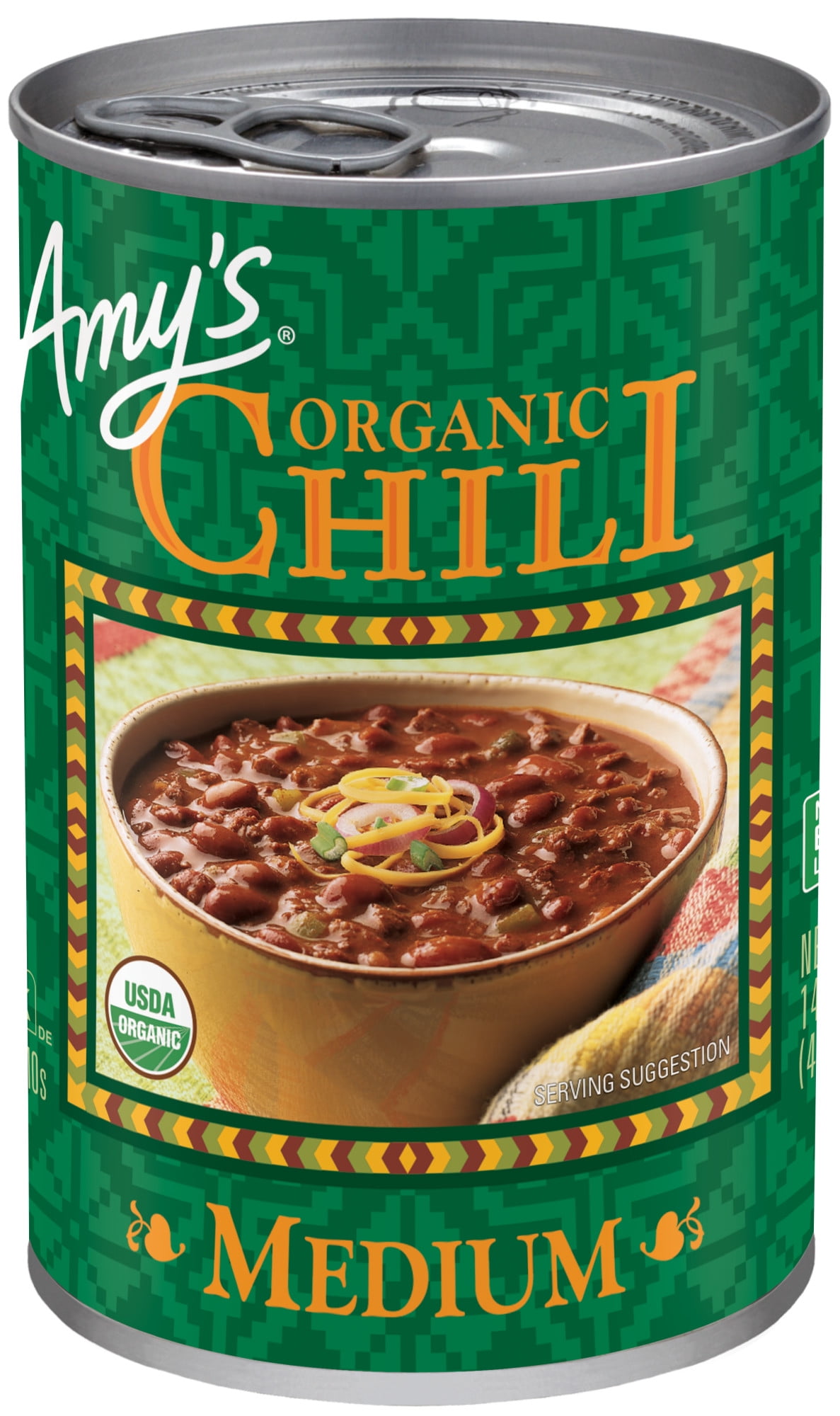 Amy’s Kitchen Organic Medium Chili, Plant-Based Vegan Chili, Gluten ...