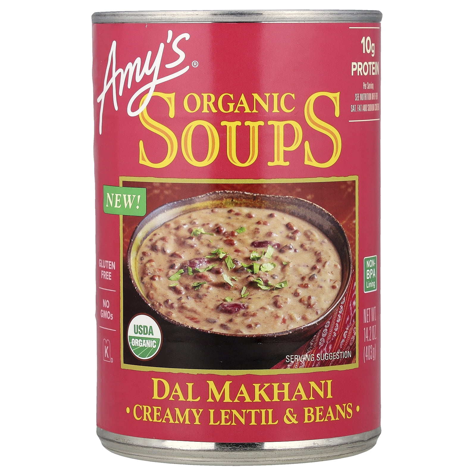 Amy's Organic Soup Dal Makhani Creamy Lentil & Beans -- 14.2 oz ...