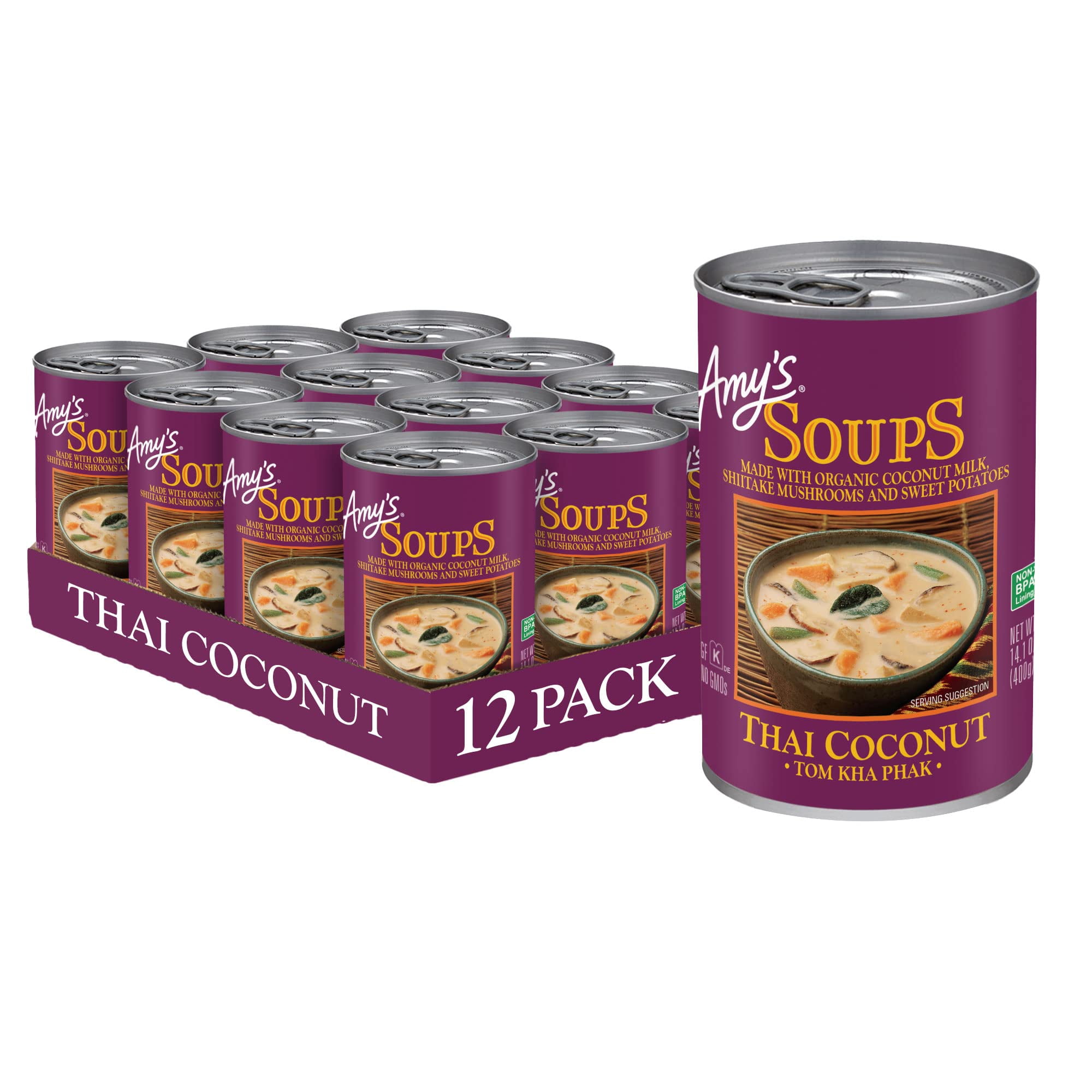 Amy's Organic Thai Coconut Soup, Gluten Free, Vegan, Plant Based, Non ...