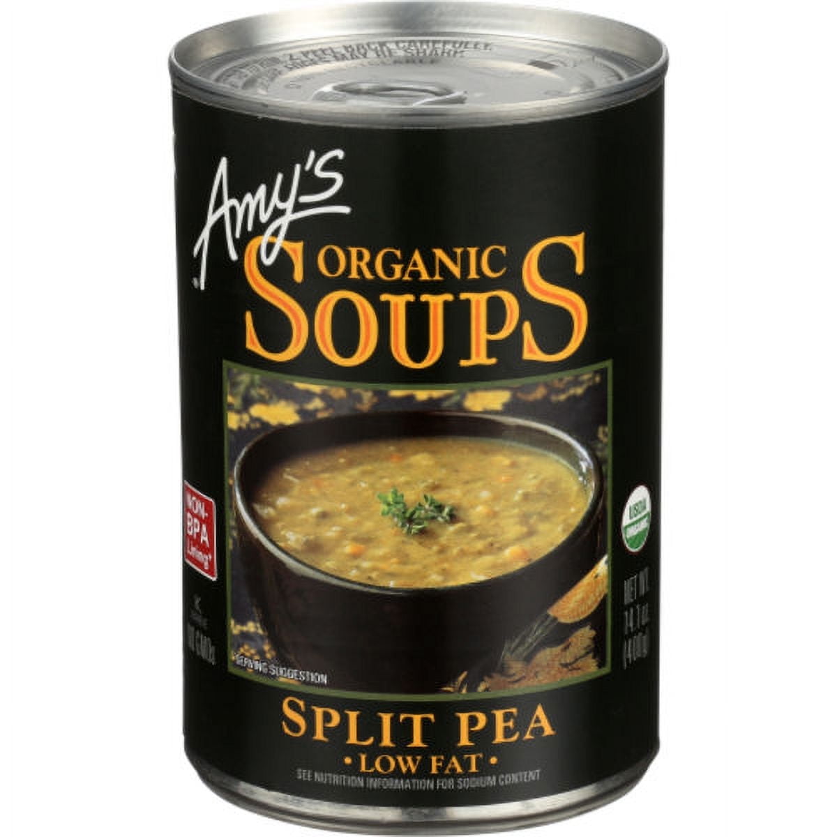 Amy's Organic Split Pea Low Fat Soup 14.1 oz Package May Vary - Walmart.com
