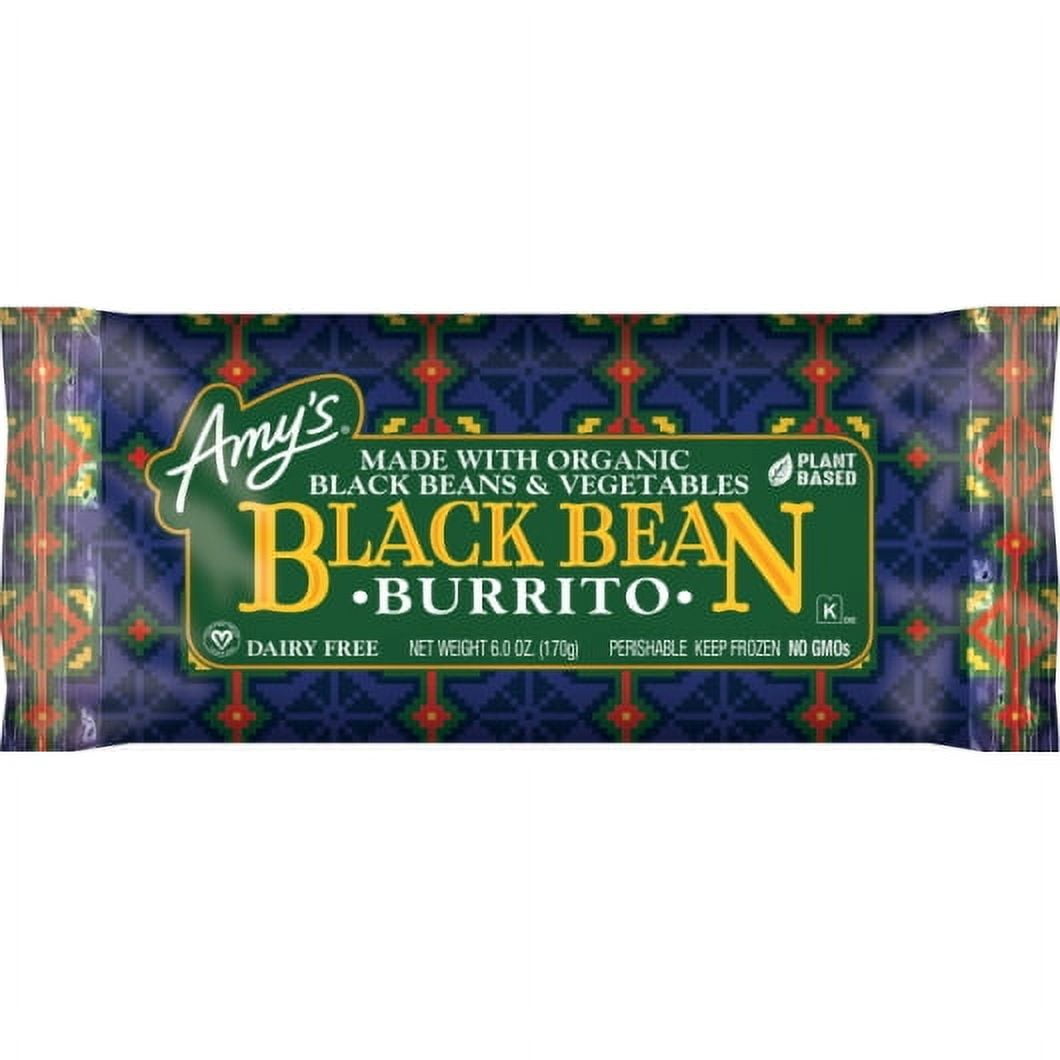 Amy's Vegetarian Black Bean Burrito (Dairy Free), 6 oz. (12 Count ...