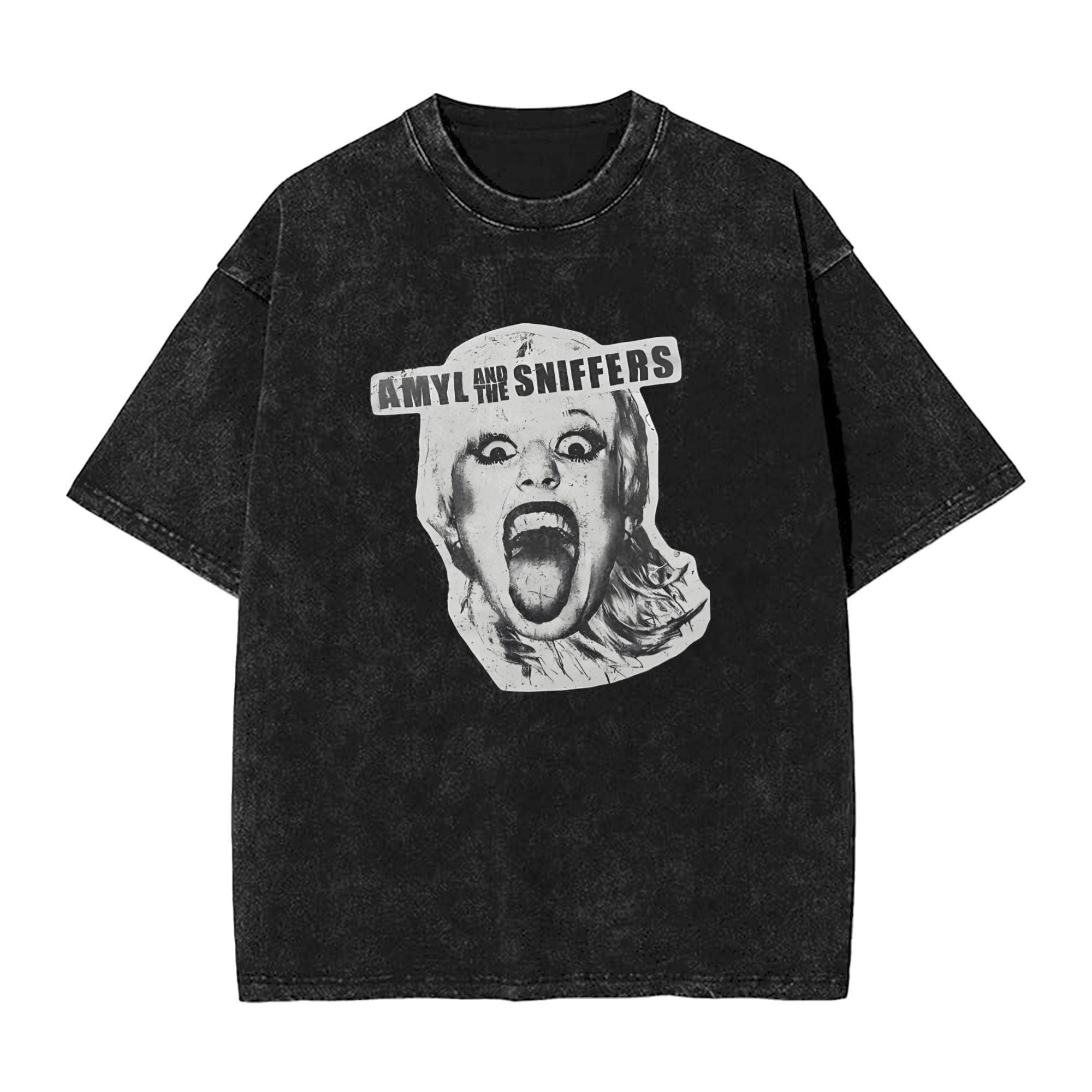 Amyl And the Sniffers Men's Cotton Summer T-Shirts Vintage Tee Loose ...