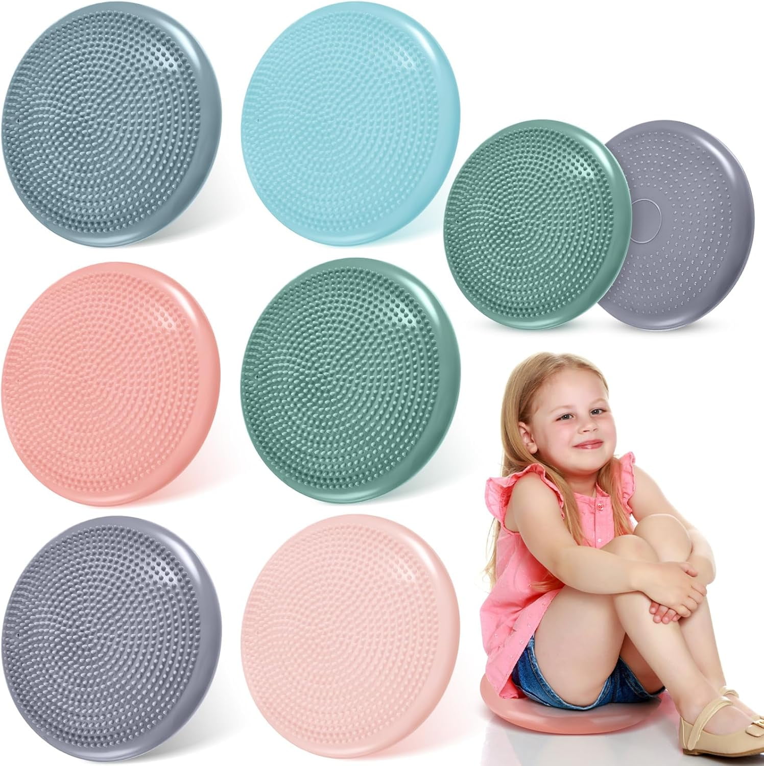 Wobble Disc 3 Pcs Inflated Wobble Cushion, Wiggle Seat & Balance ...