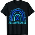 Amyotrophic lateral sclerosis Blue Ribbon Als Awareness T-Shirt ...