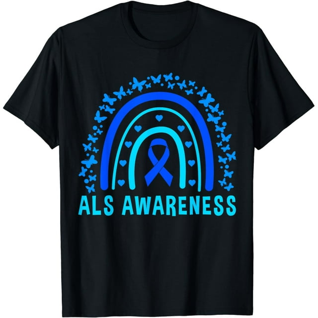 Amyotrophic lateral sclerosis Blue Ribbon Als Awareness T-Shirt ...