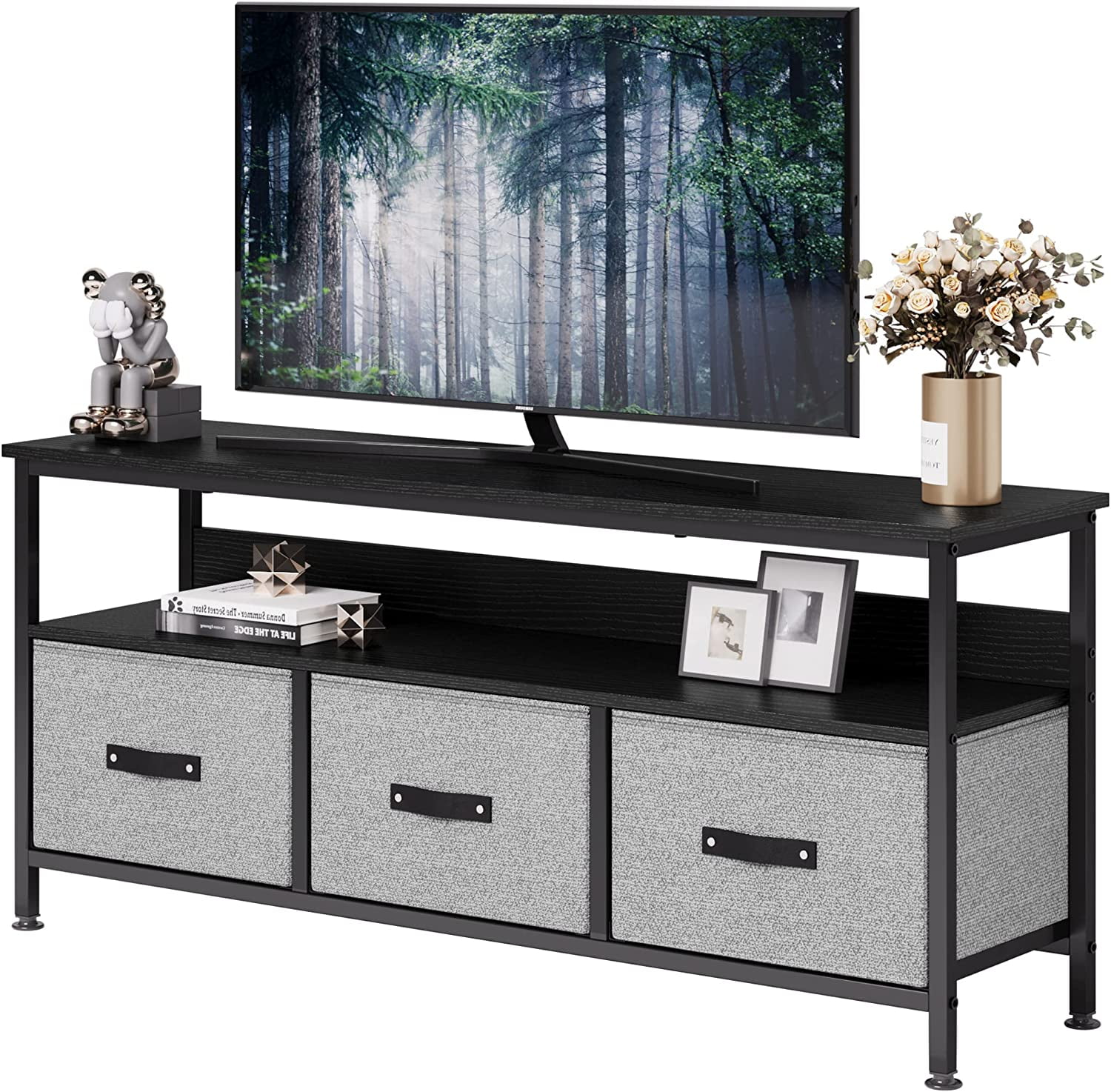 Amyove Dresser TV Stand, Entertainment Center with Storage, 55 Inch TV ...
