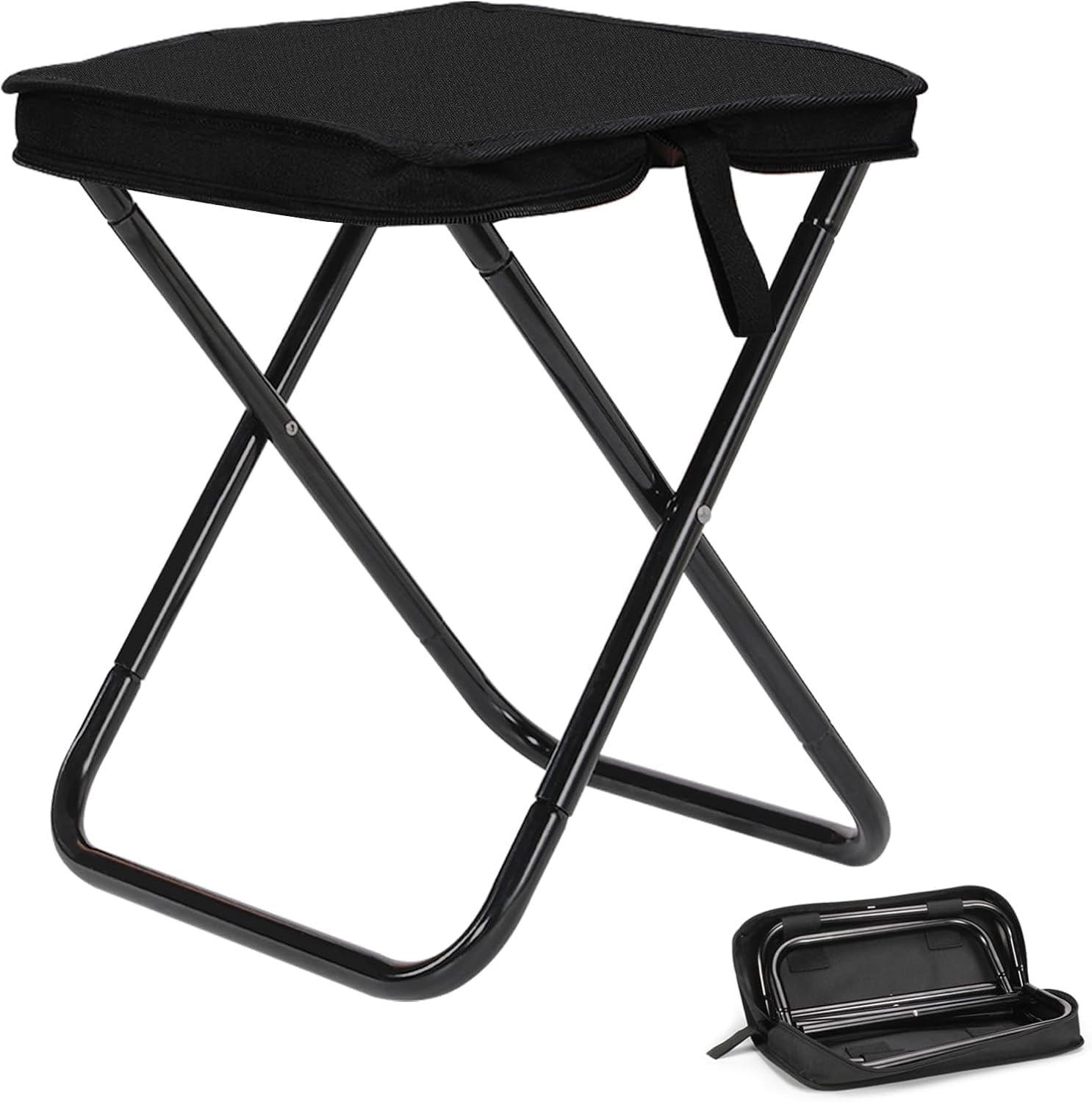 1 Pack Camping Stools, Portable Folding Stools with Carry Bag, Aluminum ...