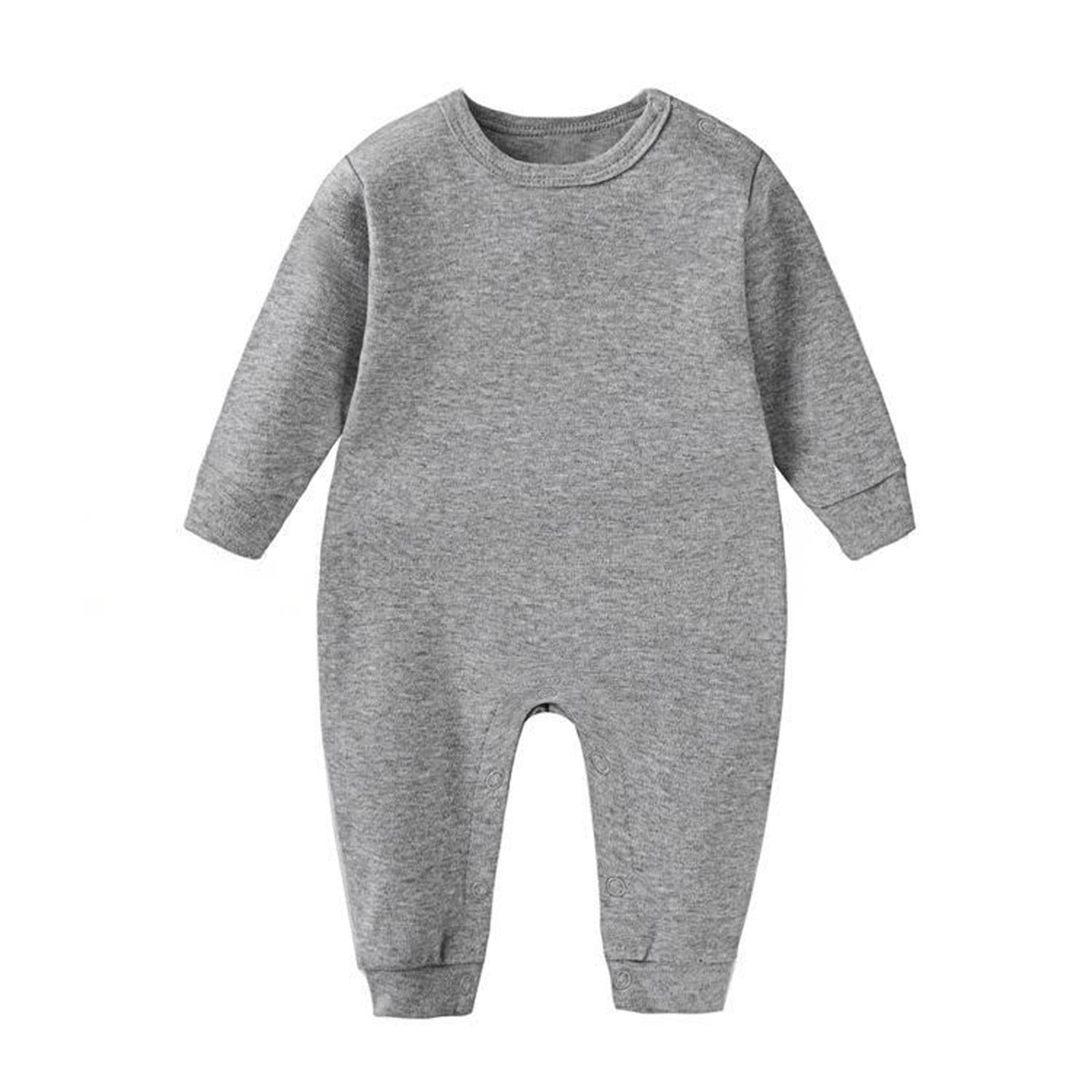 Amzcrzy Baby Girls Boys Newborn Clothes Solid Color One Piece Toddler ...