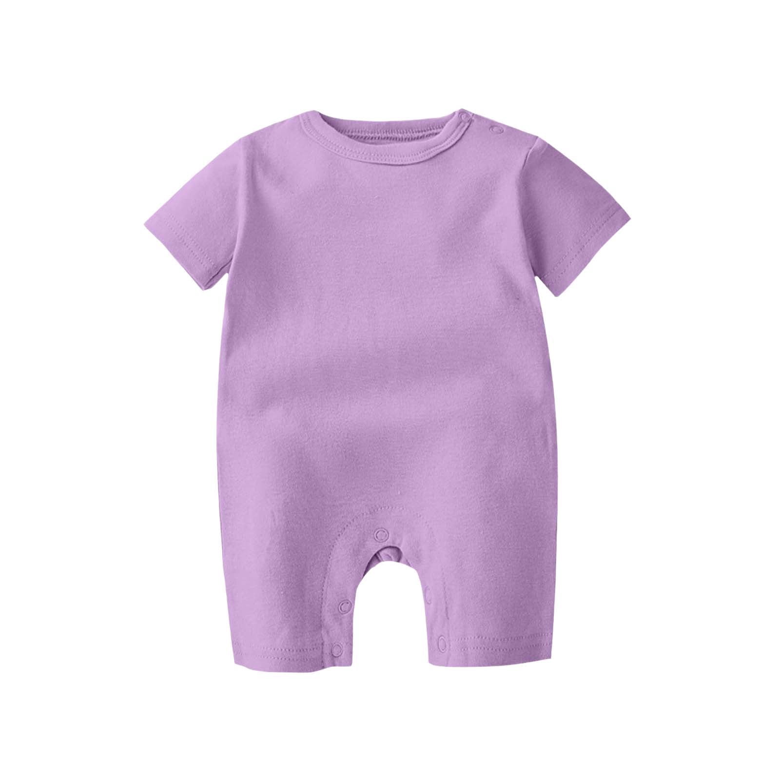 Amzcrzy Newborn Onesies Boy Babygirl Solid Color One Piece Toddler ...