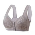 Amzcrzy No Underwire Lace Bras For Women Floral Sponge Cup Front