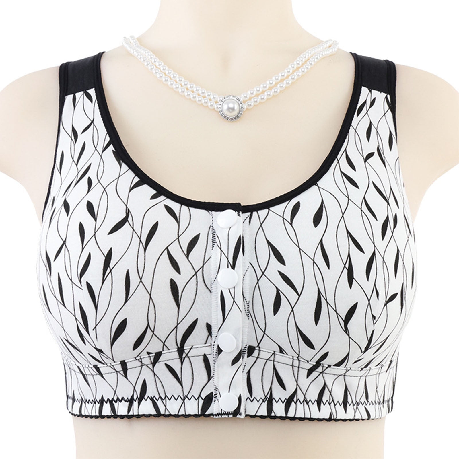 Amzcrzy Plus Size Bra Front Button Bra Front Closure Everyday Sports ...