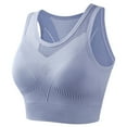 Amzcrzy Racerback Sports Bra for Women - Wireless Padded Full Coverage Tank Tops Running Workout ...