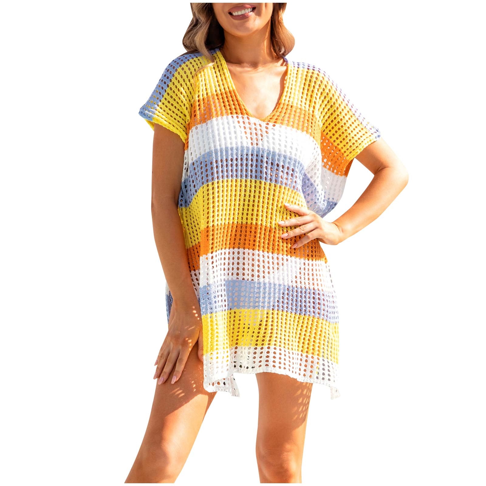 Amzcrzy Summer Plus Size Beach Swimsuit Coverups for Women Beach Pool ...