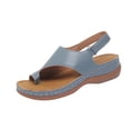 Amzcrzy Toe Loop Sandals for Women Comfort Open Toe Wedge Sandals for ...