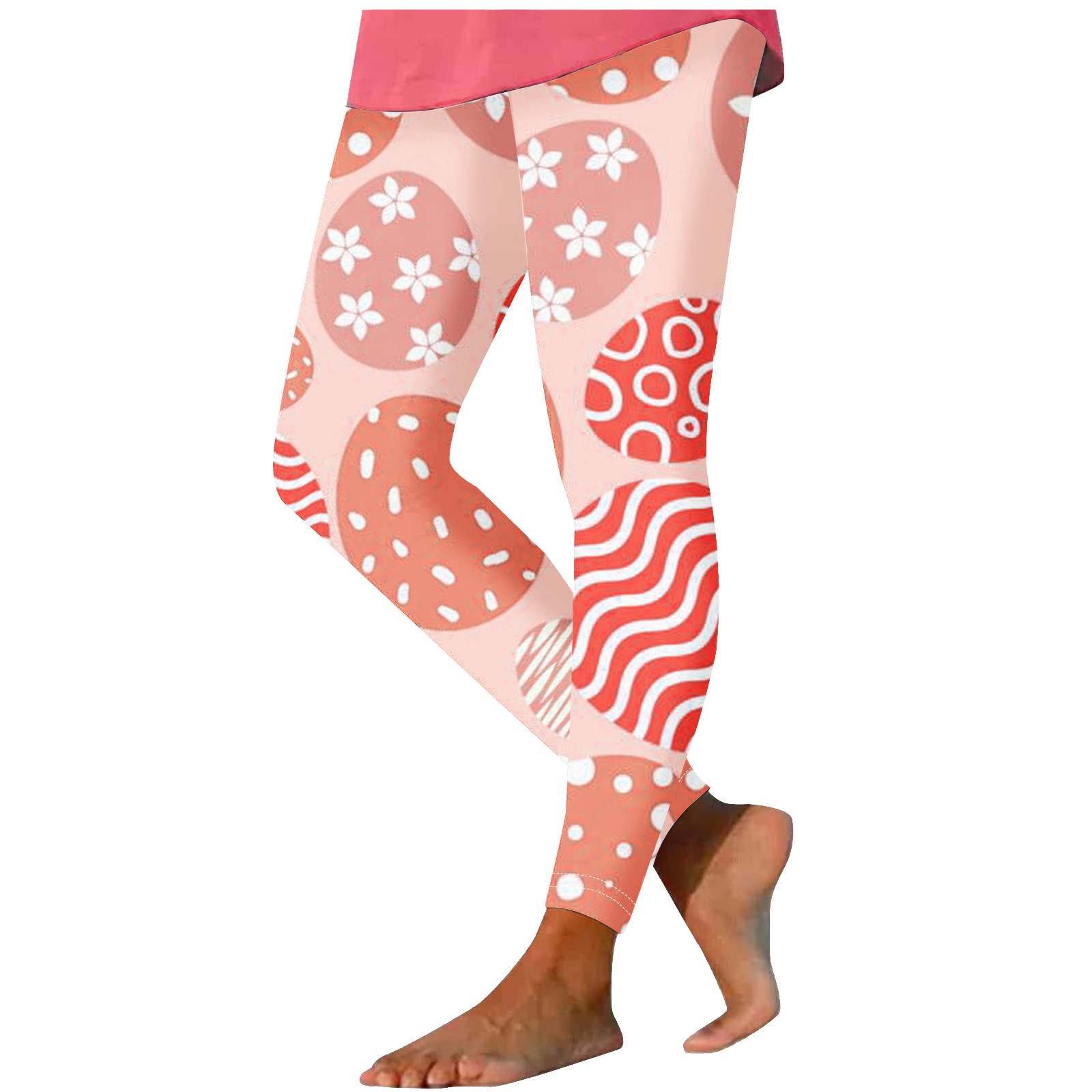 Amzcrzy Womens Easter Day Leggings Bunny Eggs Graphic Tights Stretchy ...