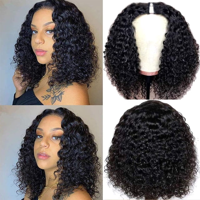 Amznlady Curly V Part Human Hair Wigs No Leave Out Brazilian Human Hair ...