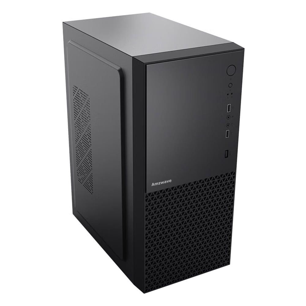 Amzwave Computer chassis, Black, Compact Computer Case Micro Mini Black ...