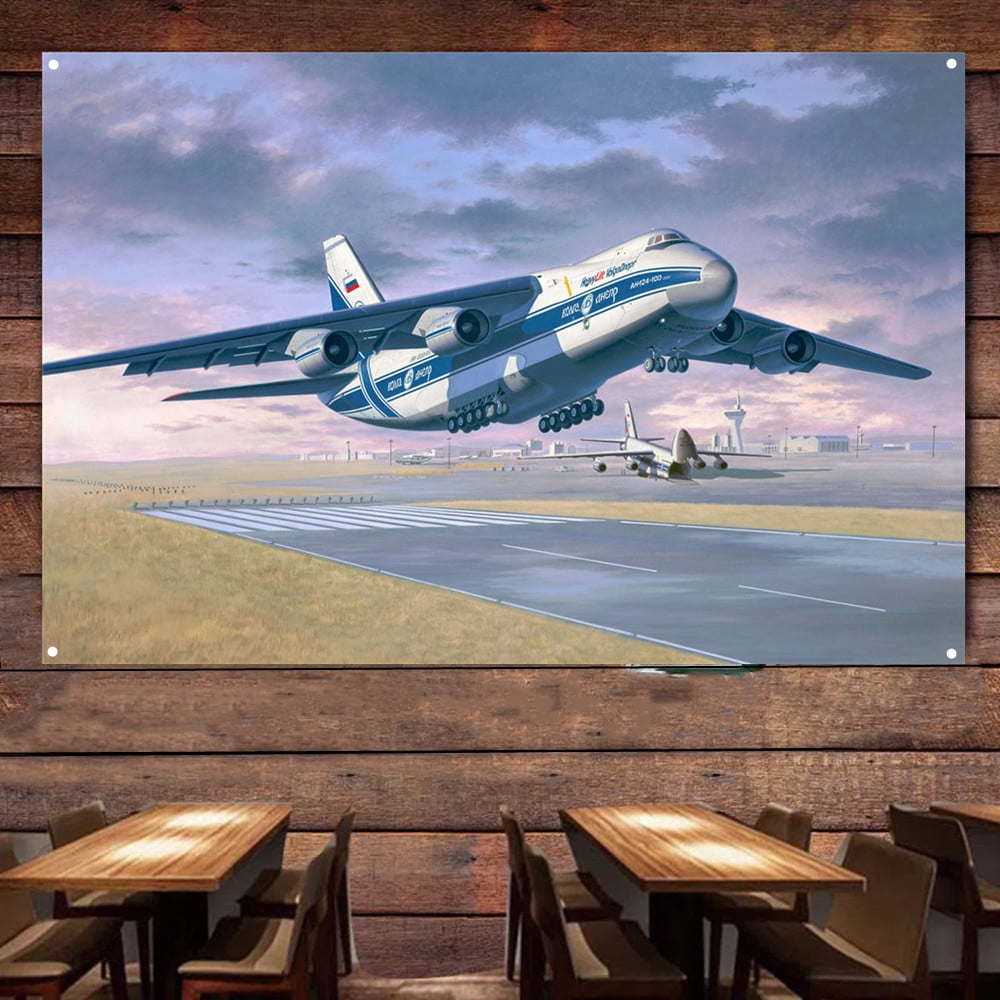 An-124 Ruslan Transport Aircraft Fighter Banner Wall Hanging Flag - Air ...