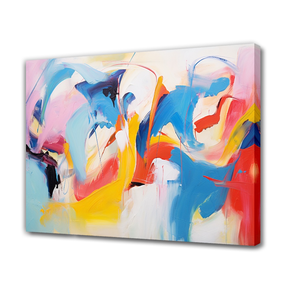 An Abstract Composition Of Vibrant Colors And Irregular Shapes Poster ...