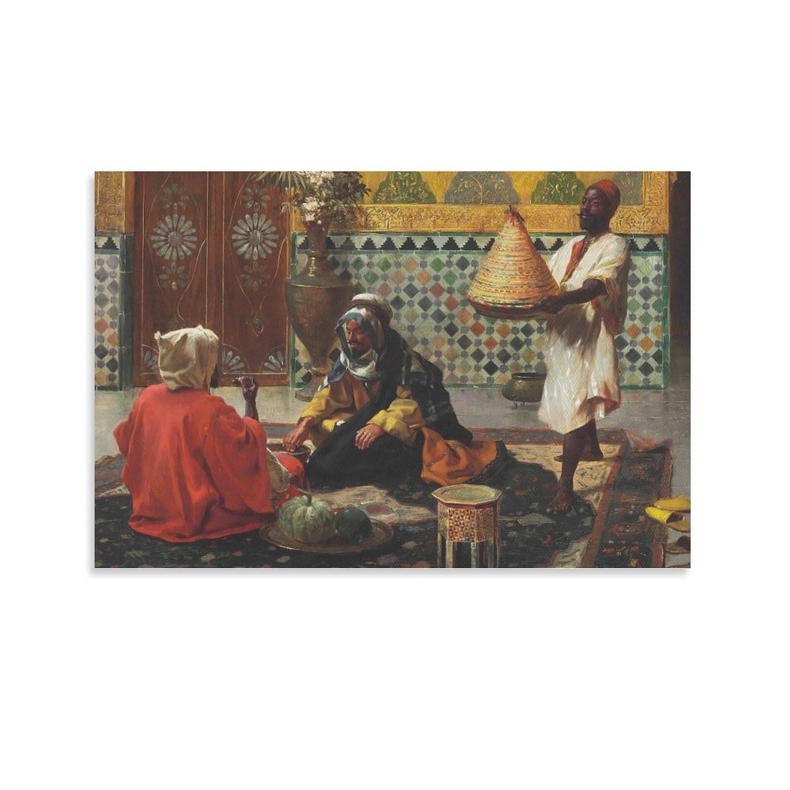 An Afternoon Discussion by Rudolf Ernst Posters Picture Print Wall Art ...