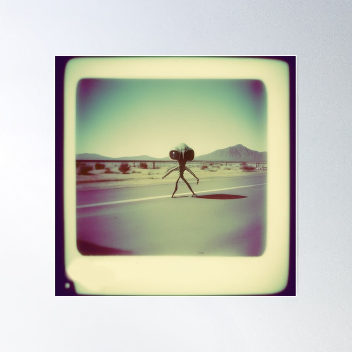 An Alien Leaving Area 51 Poster Wall Art, Modern Wall Decor For Living ...