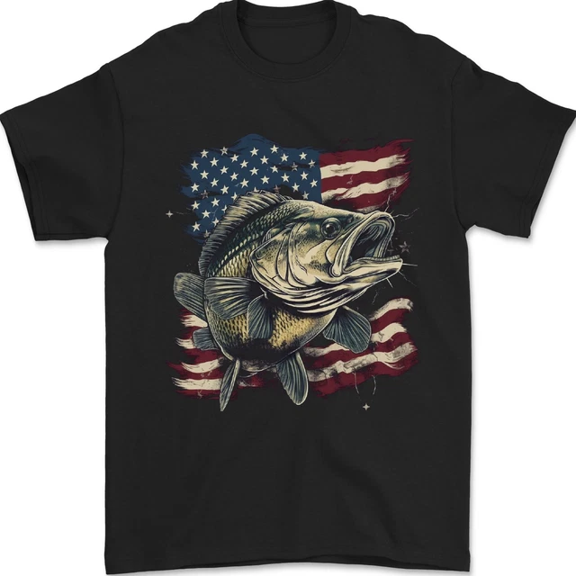 An American Deer With Flag Usa Fishing Mens S-5XL T-Shirt - Walmart.com