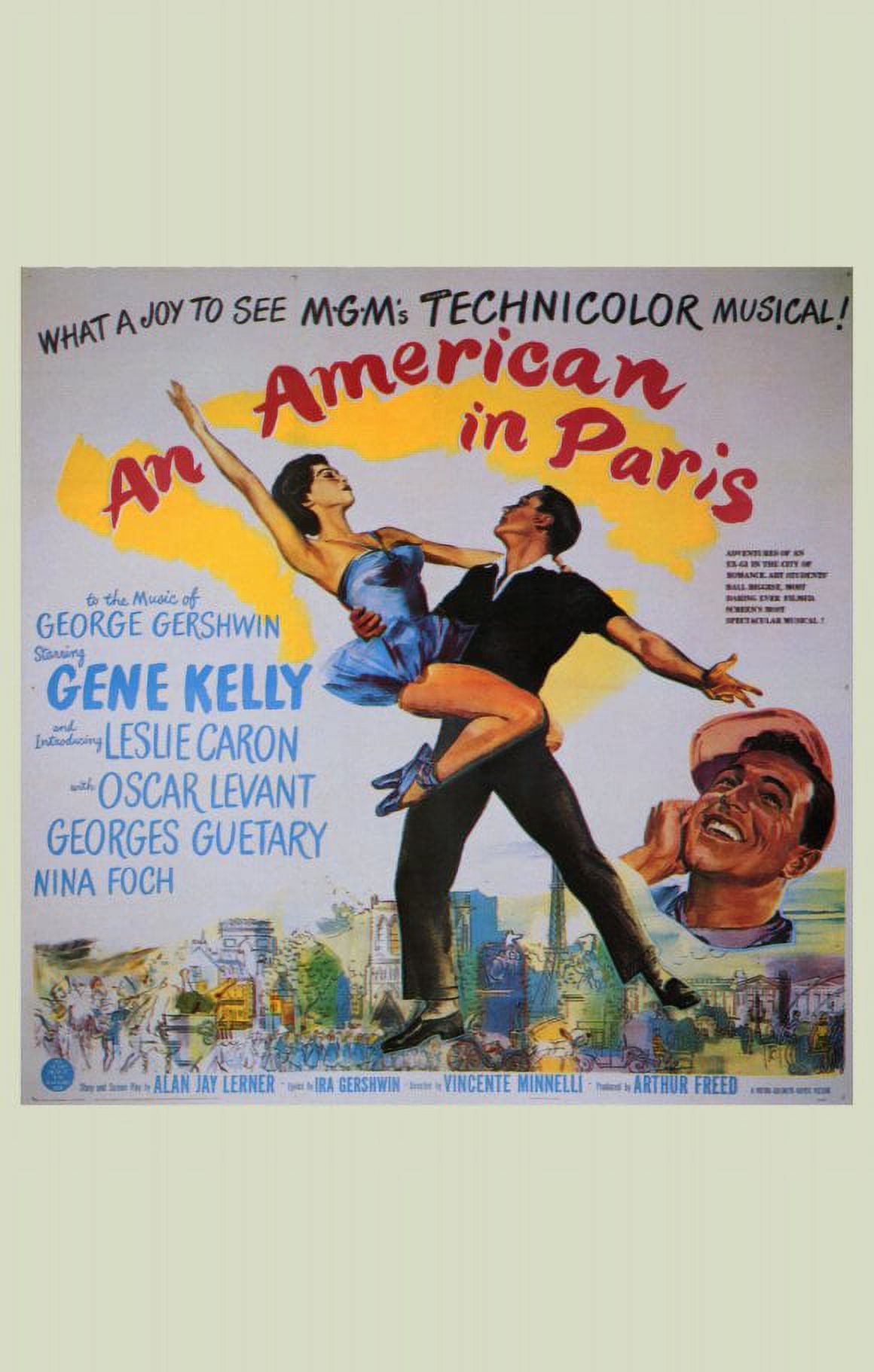 An American in Paris - movie POSTER (Style D) (11" x 17") (1951 ...