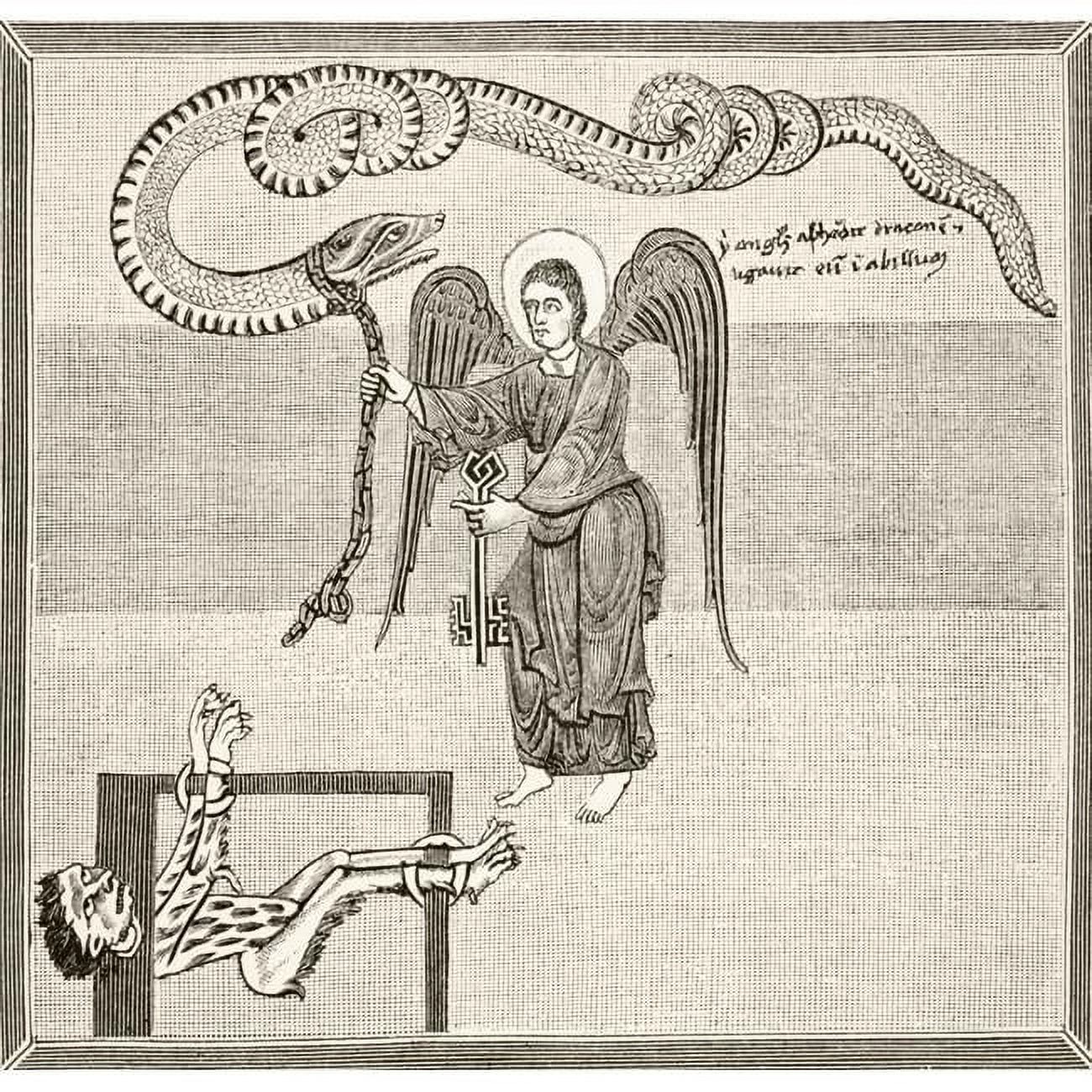 An Angel Holding the Keys of Hell Enchains the Devil - In the Shape of ...