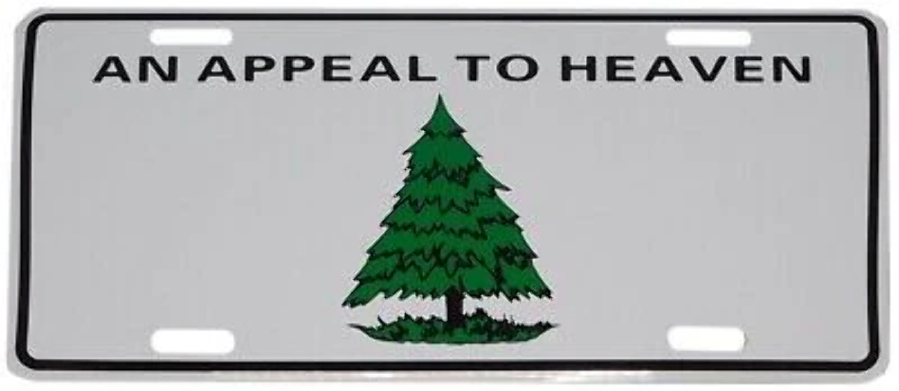 An Appeal To Heaven With Grass White 6"x12" Aluminum License Plate ...
