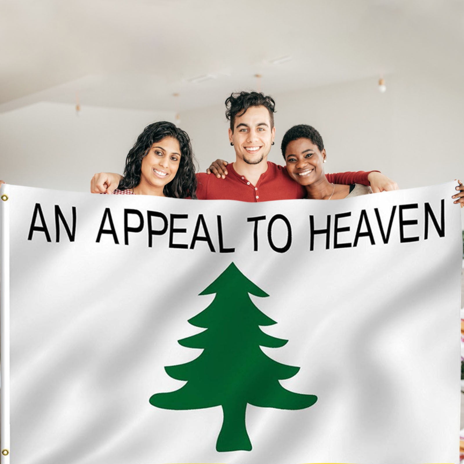 An Appeal to Heaven Flag,Liberty Tree Embroidered Flag,3x5 Sided Pine ...