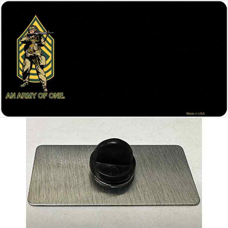 An Army of One Offset Novelty Metal Hat Pin 1.5" x 0.75" Hat Pin (PIN ...