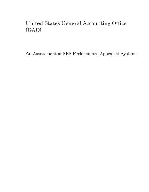 An Assessment of Ses Performance Appraisal Systems Paperback - Walmart.com