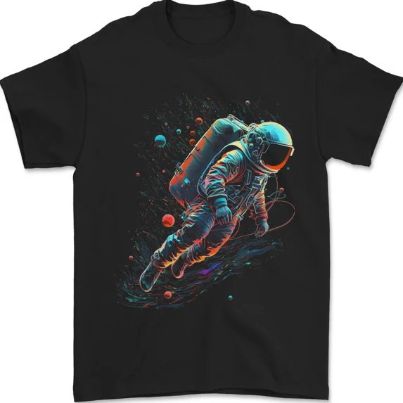 An Astronaut in Outer Space Spacewalk Cosmos Floating Universe Unisex T ...