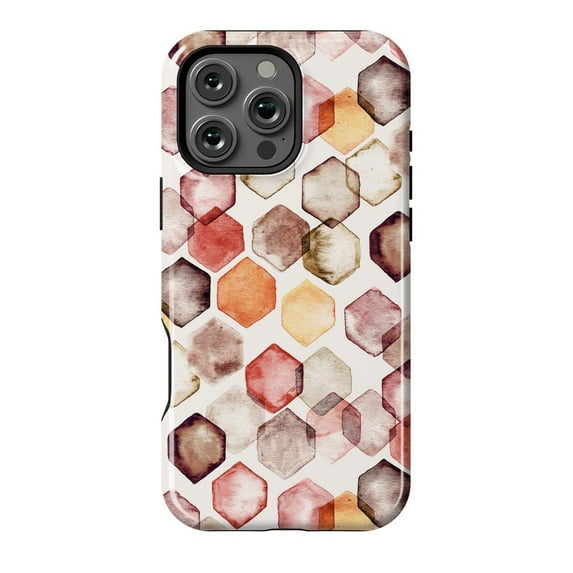 An Autumn Bokeh Watercolour Hexagons Themed Tough Case for iPhone 11-17 - Walmart.com