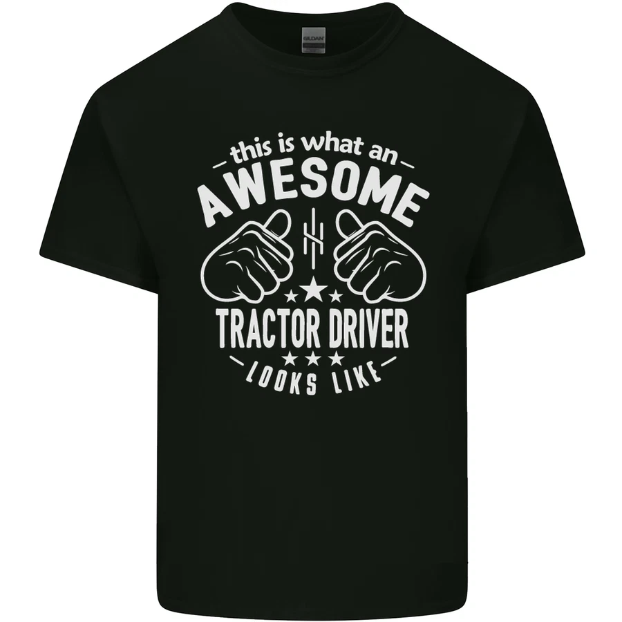 An Awesome Tractor Driver Looks Like Funny Job Light Cotton Tee Shirt ...