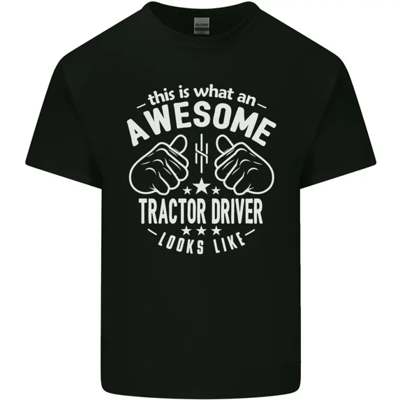 An Awesome Tractor Driver Looks Like Funny Job Light Cotton Tee Shirt ...