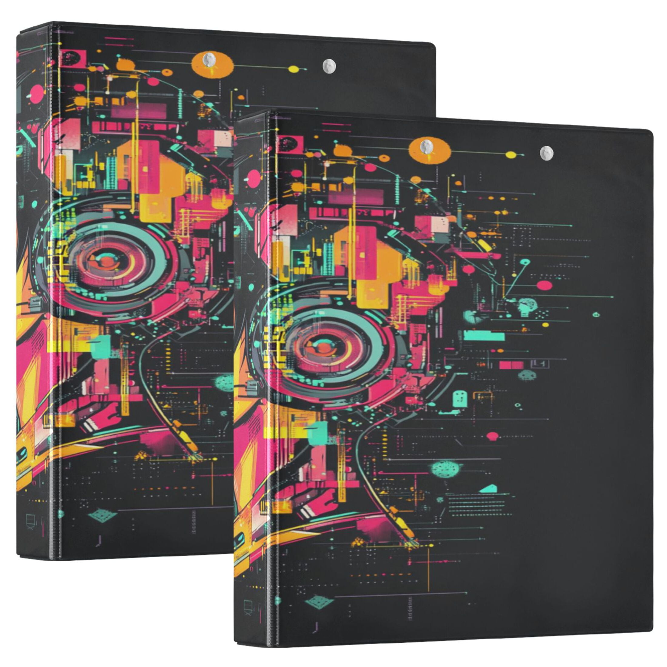 An Cyberpunk Anime Character 3 Ring Hardcover Binders 1.5in Round Rings ...